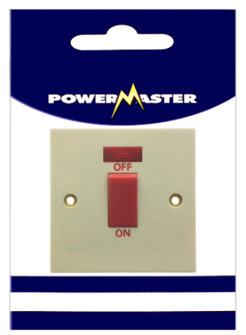 Powermaster Single Cooker Switch 45 amp – Walshs Homevalue Hardware